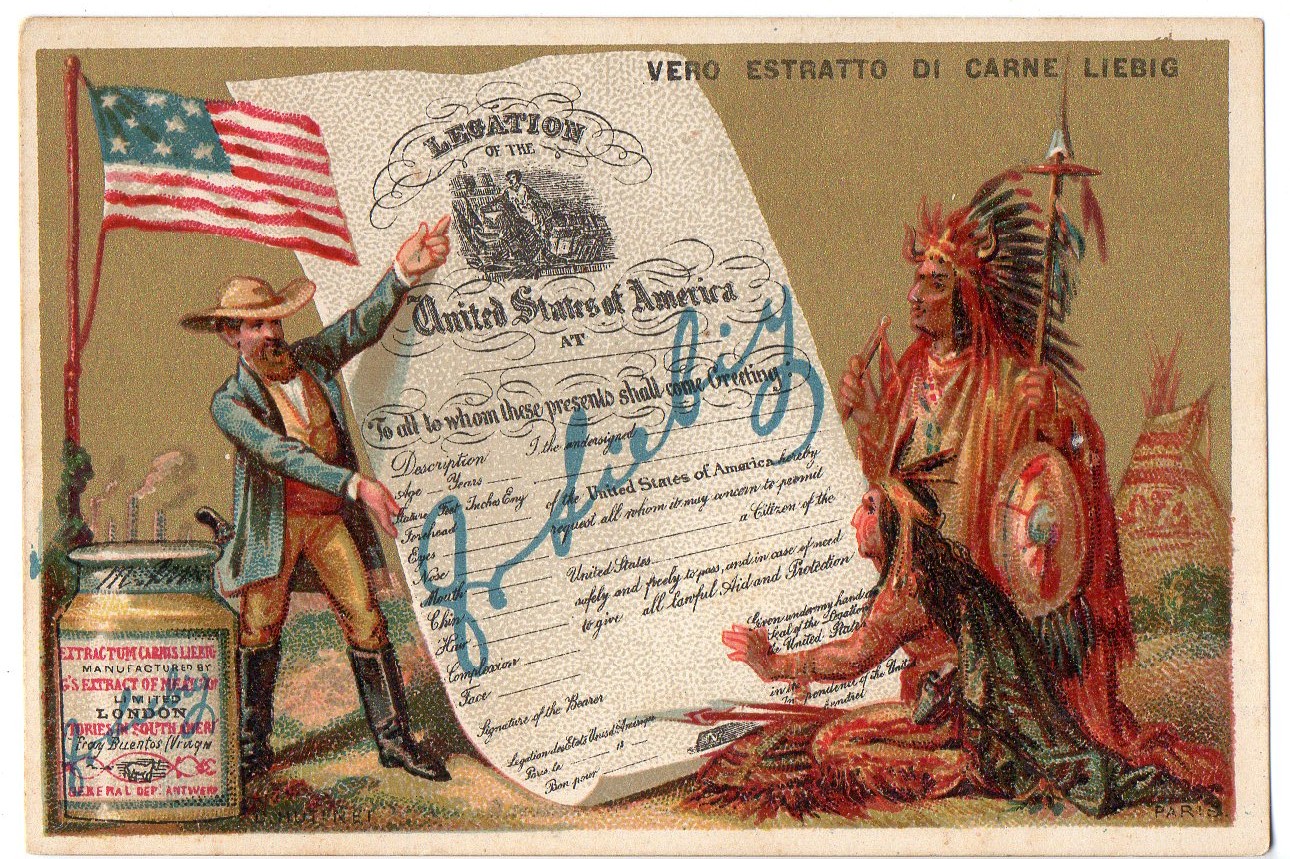 S 0092 / LIEBIG / PASSAPORTI DI VARIE NAZIONI / Figura E - USA (ITA) MF46984