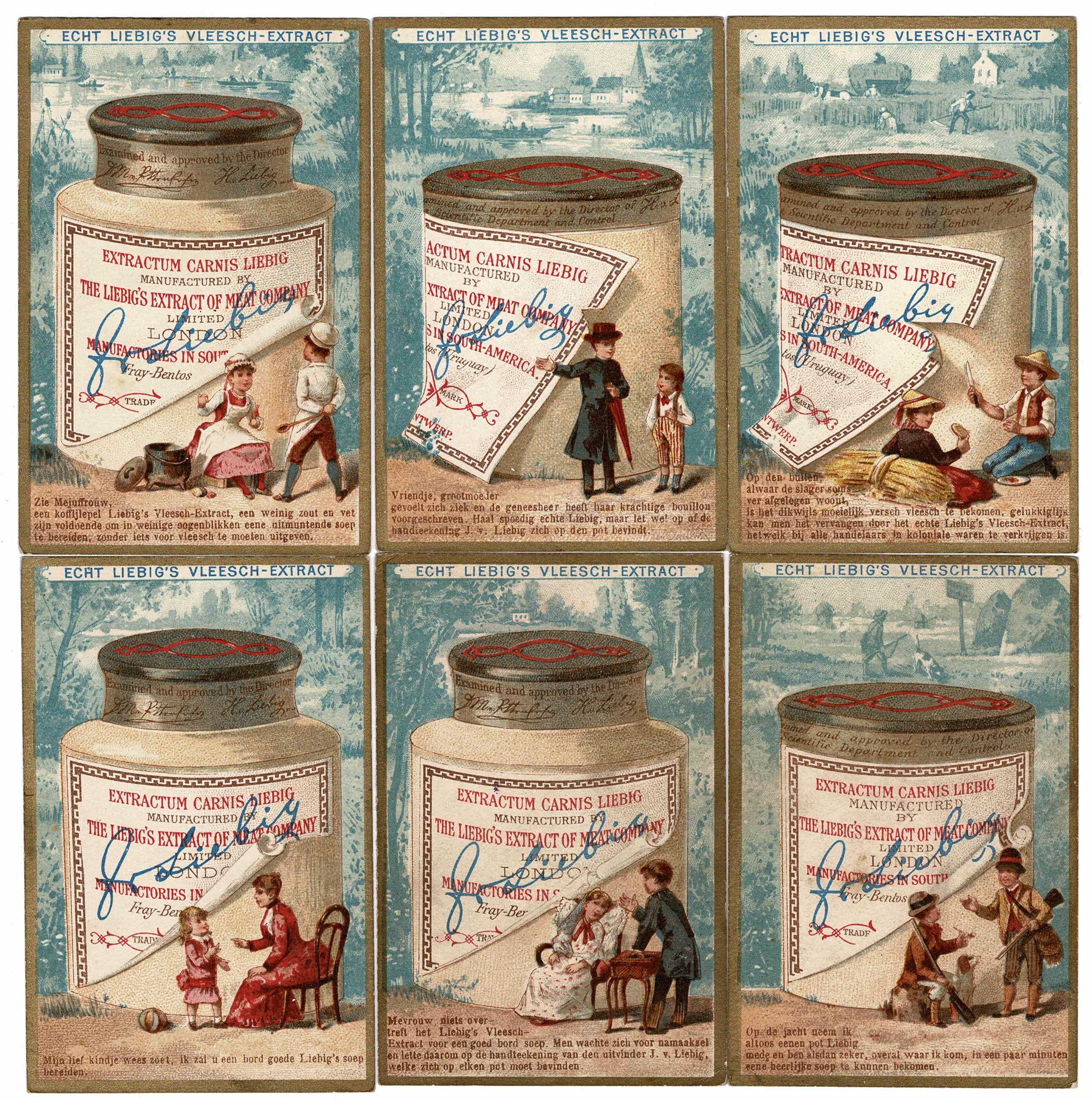 S 0229 Liebig Vasi Estratto Azzurro Extrakttoepfe Blau (Ola) S 229 Mf65904