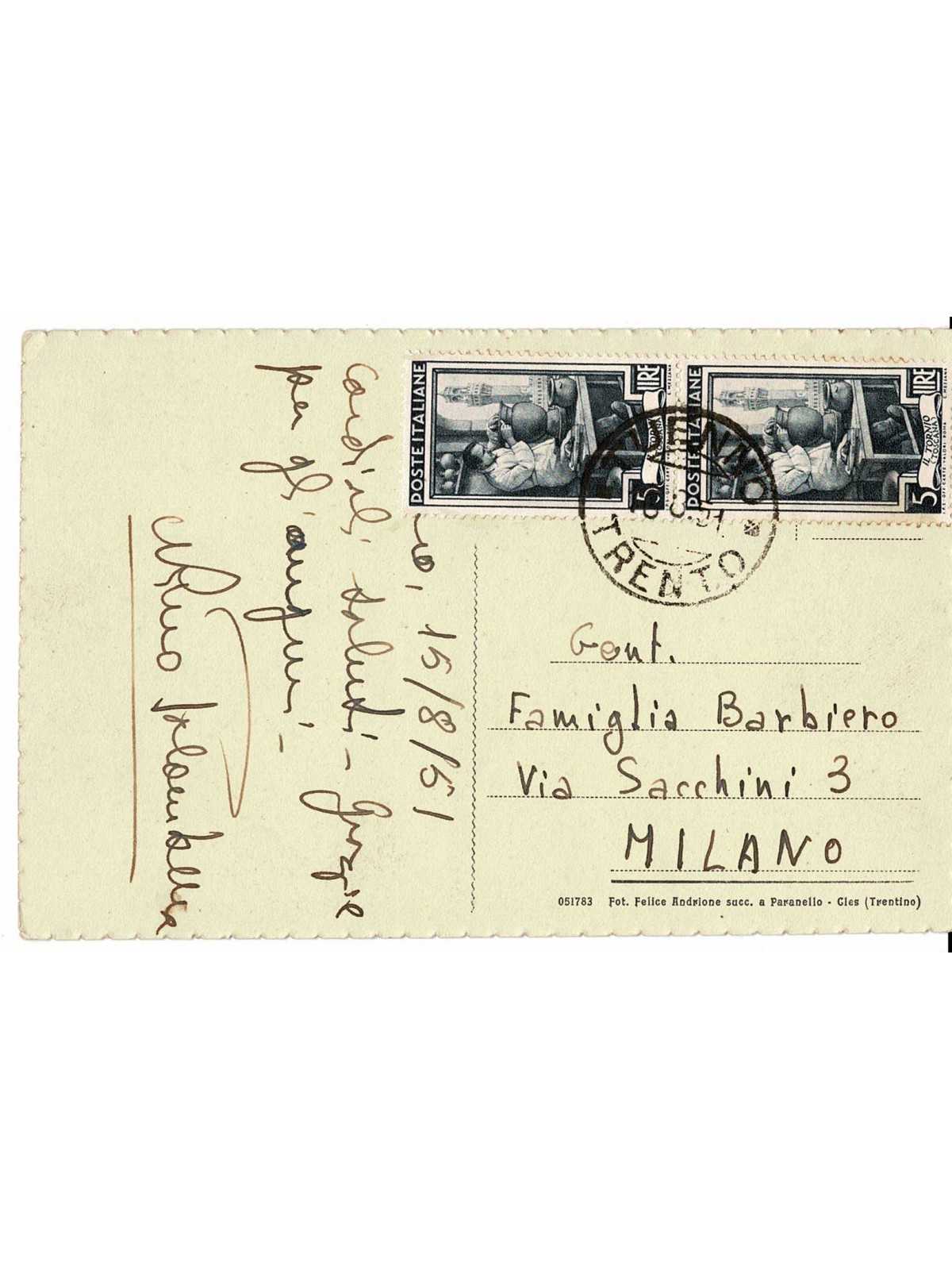 CARTOLINA - TRENTINO - TUENNO PANORAMA VAL DI NON - VIAGGIATA MF66989