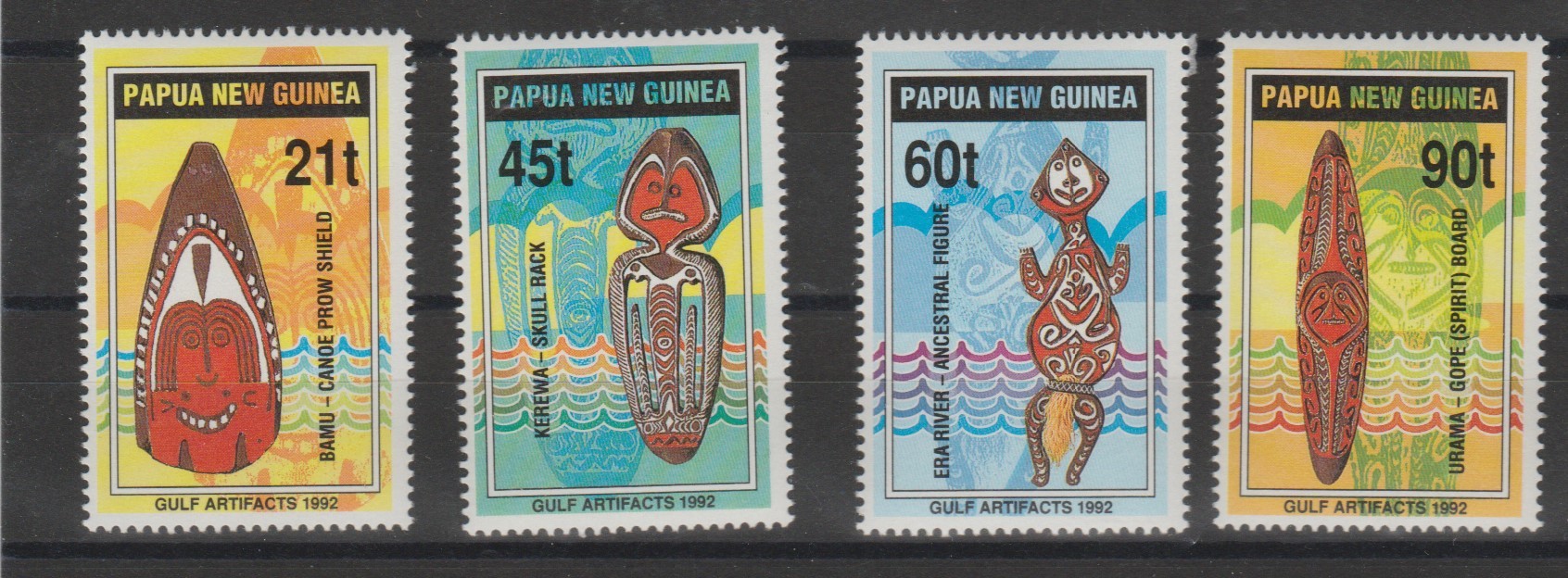 Papua New Guinea 1992 Artigianato 4 Val N° 650/53 Mnh Mf90560